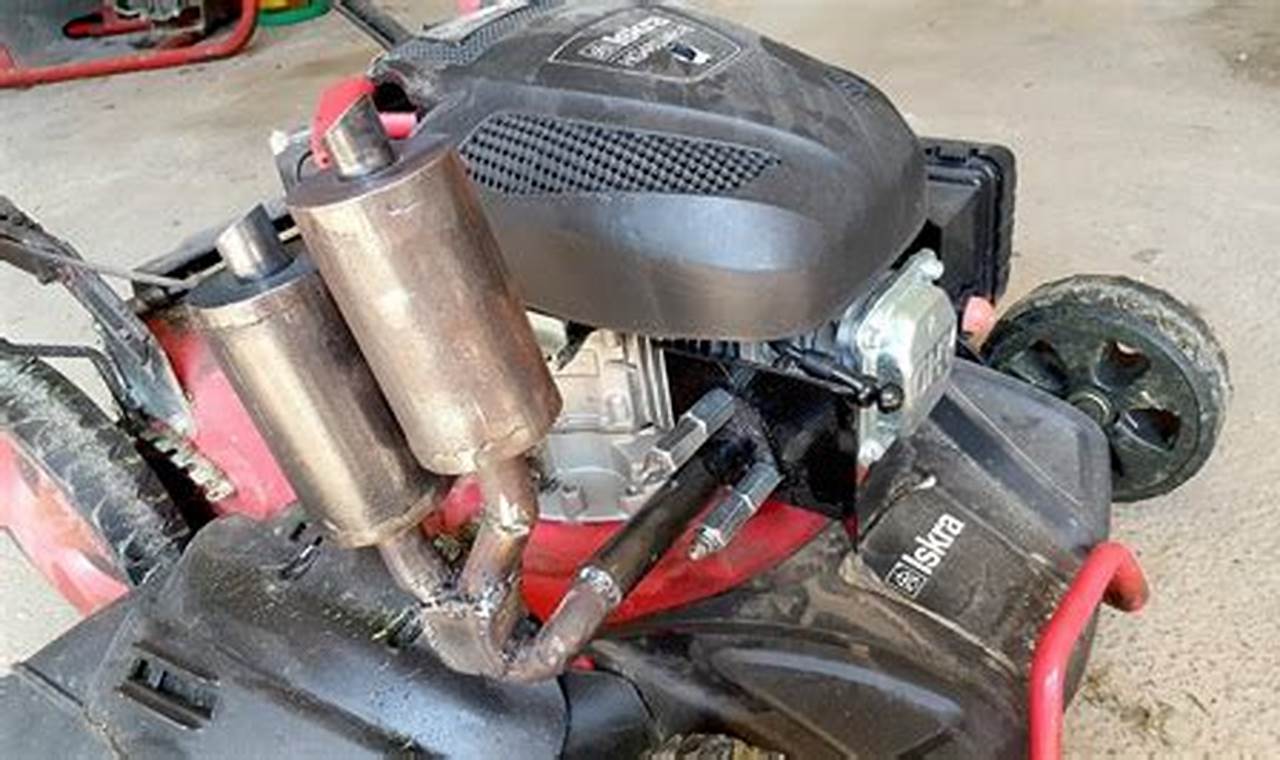 Quiet Cut: Car Muffler on Lawn Mower - DIY Guide